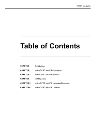 Mikroc pro avr_manual_v100 | PDF