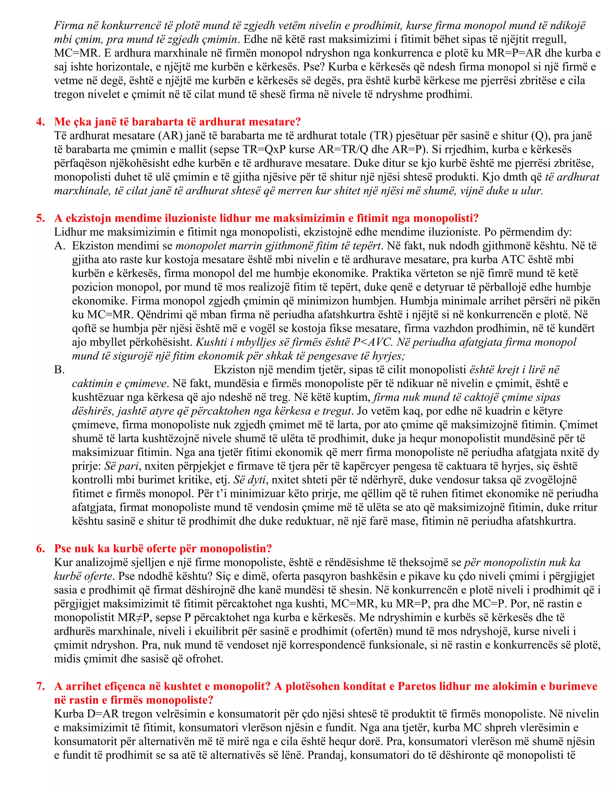 Mikroekonomi-Pytje dhe Pergjigje | DOC