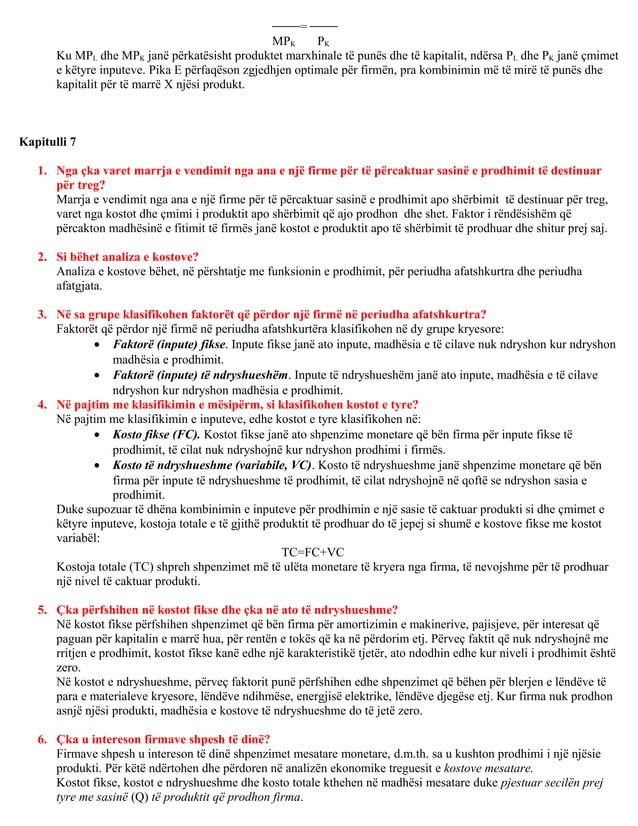 Mikroekonomi-Pytje dhe Pergjigje | DOC