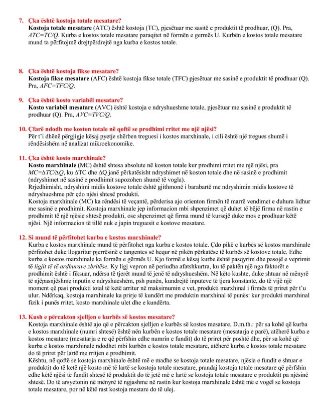 Mikroekonomi-Pytje dhe Pergjigje | DOC