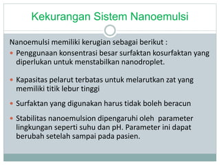 Mikroemulsi dan nanoemulsi | PPTX
