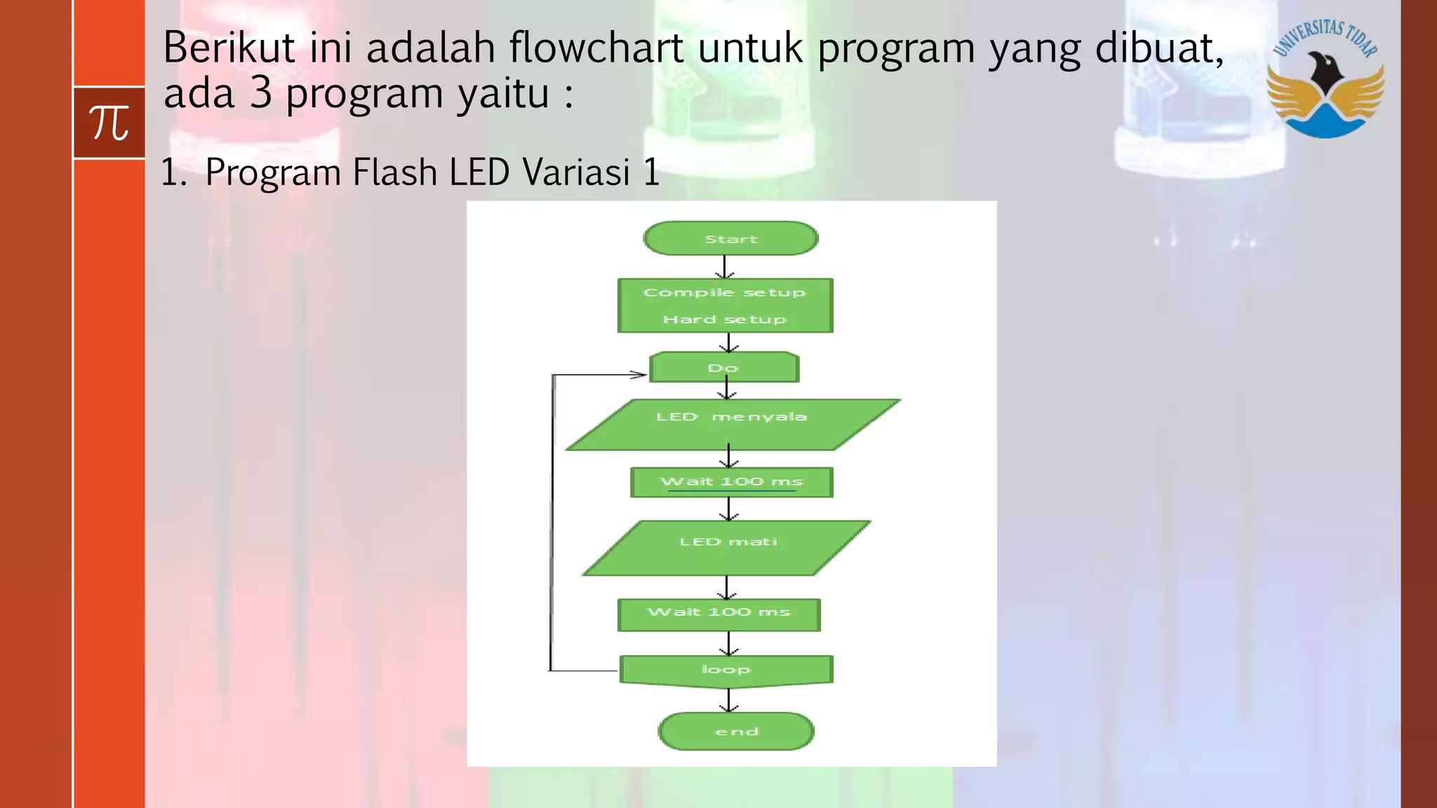Program Flash 12 LED dan 2 Port pada Mikrokontroler ATMega16 menggunakan Software Bascom AVR | PPT