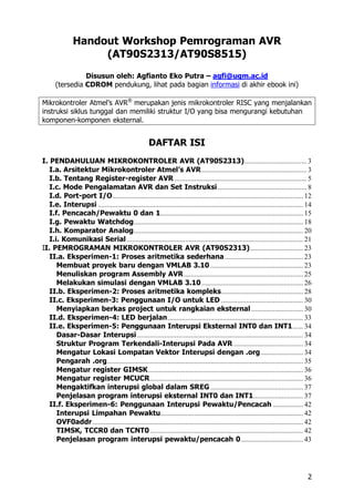 Mikrokontroller avr | PDF