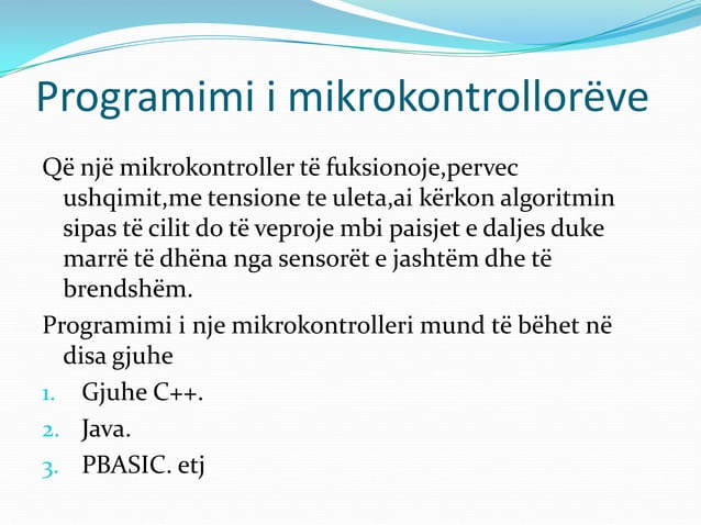 Mikrokontrolloret | PPTX