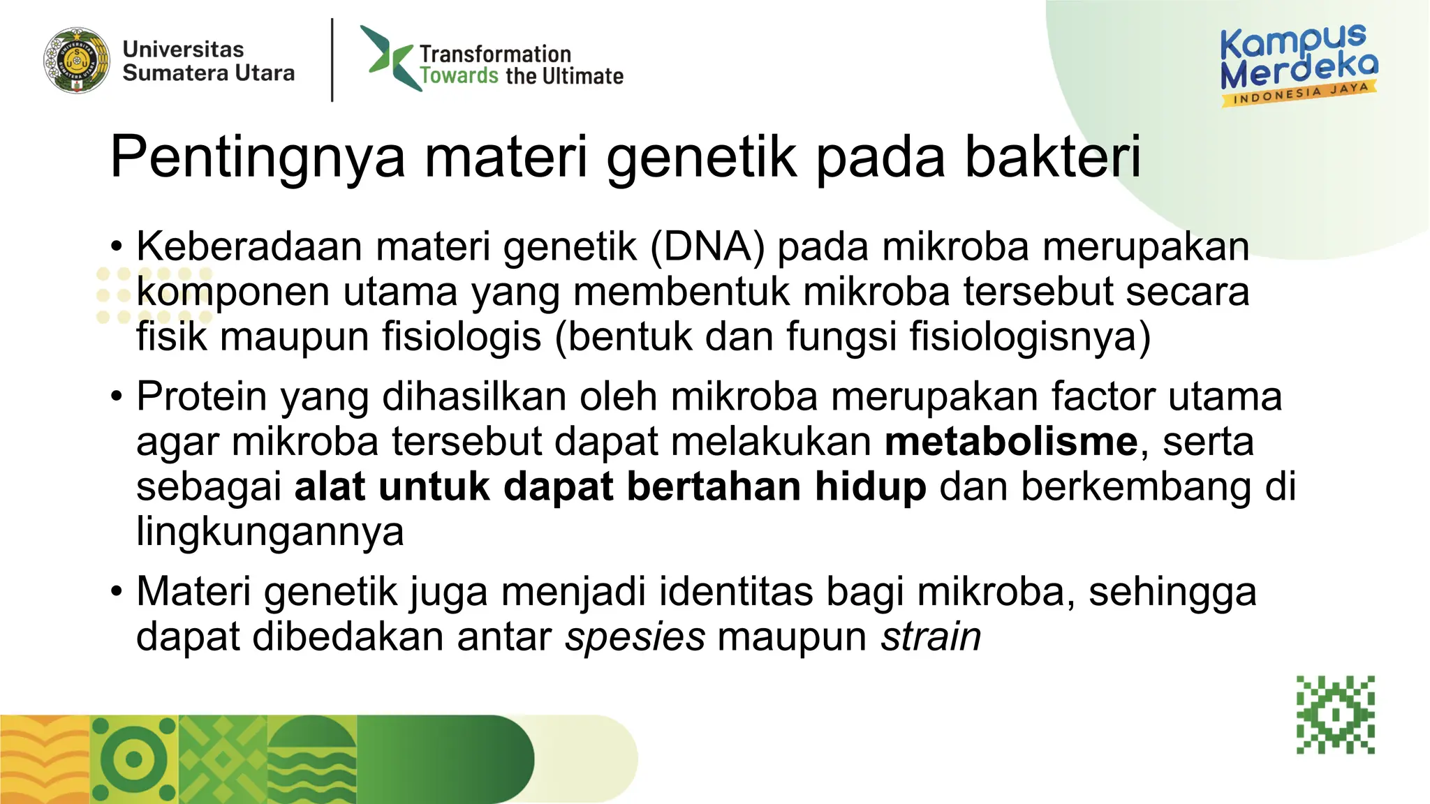 Mikro materi genetik kuliah mikrobiologi akuatik usu | PPTX