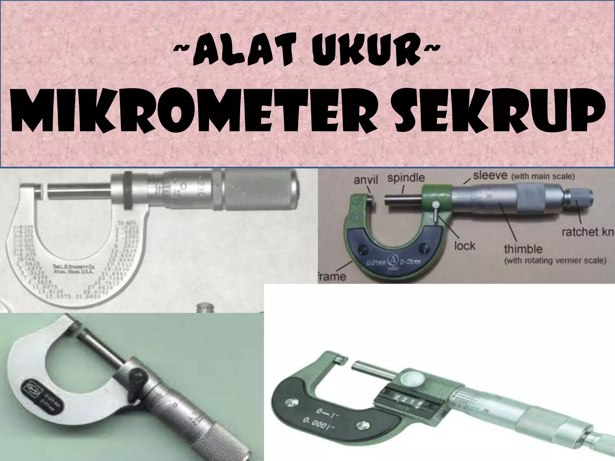 Mikrometer sekrup | PPTX
