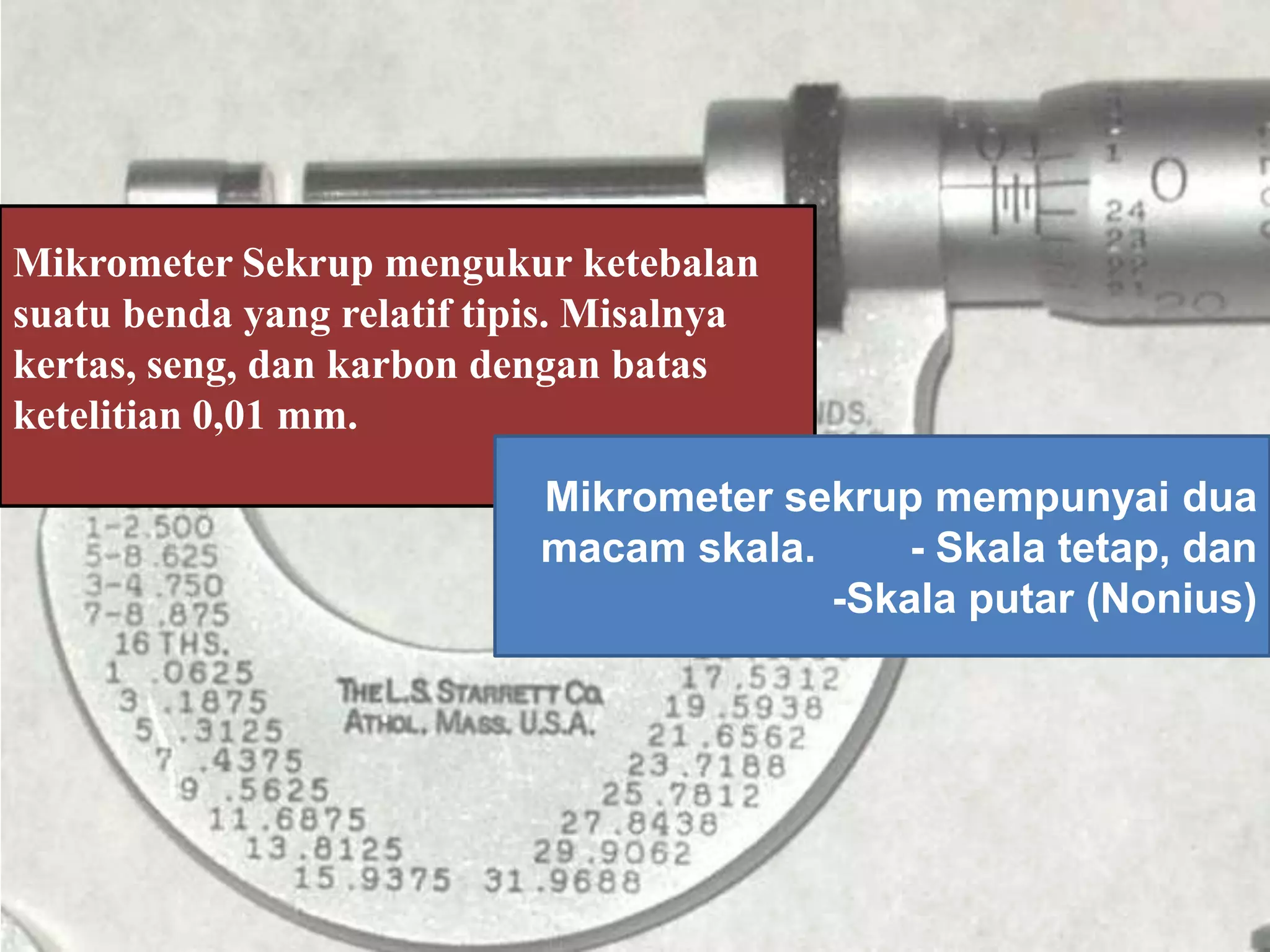 Mikrometer sekrup | PPTX