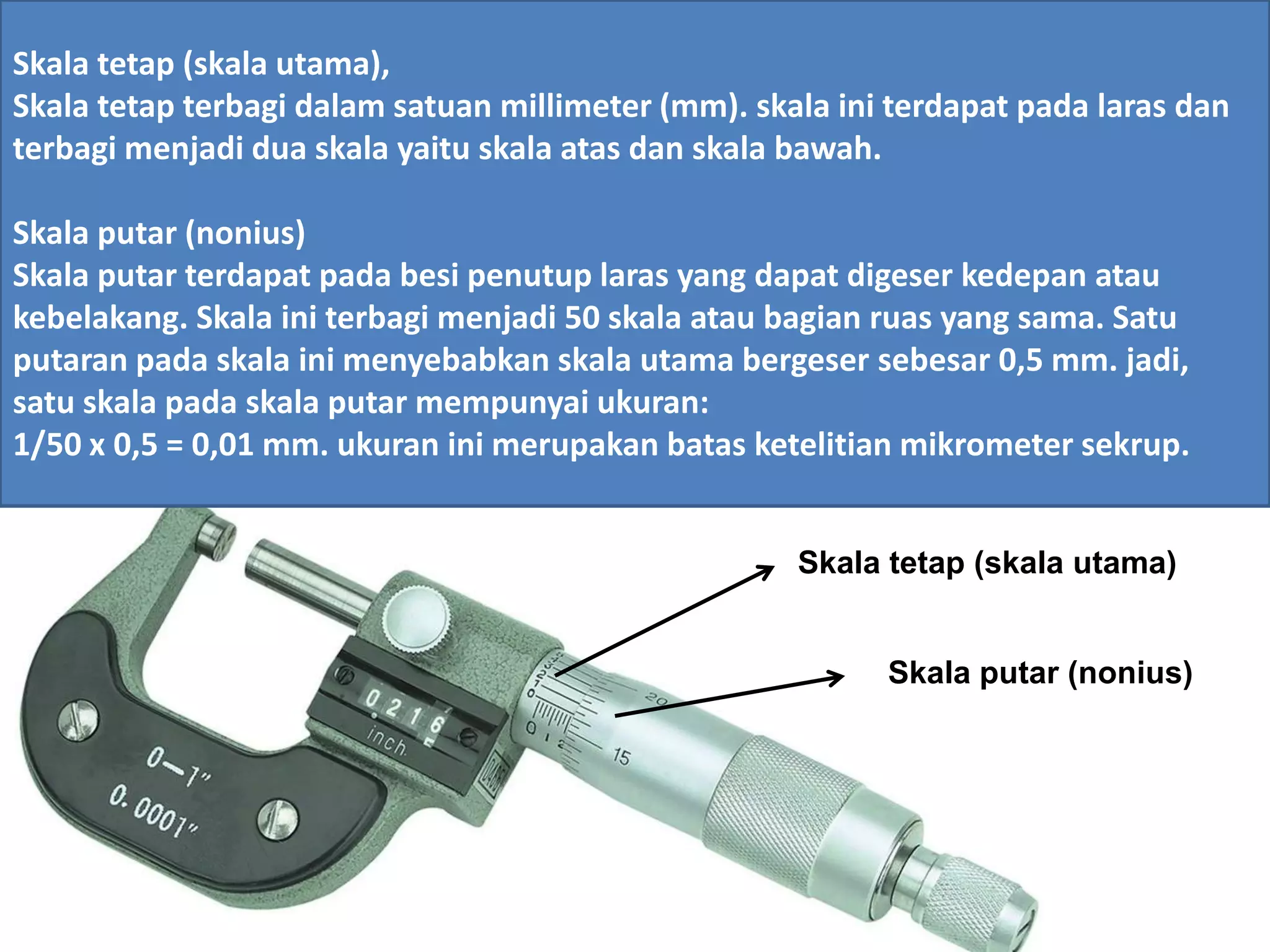 Mikrometer sekrup | PPTX