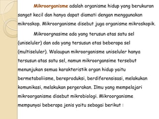 Mikroorganisme | PPTX
