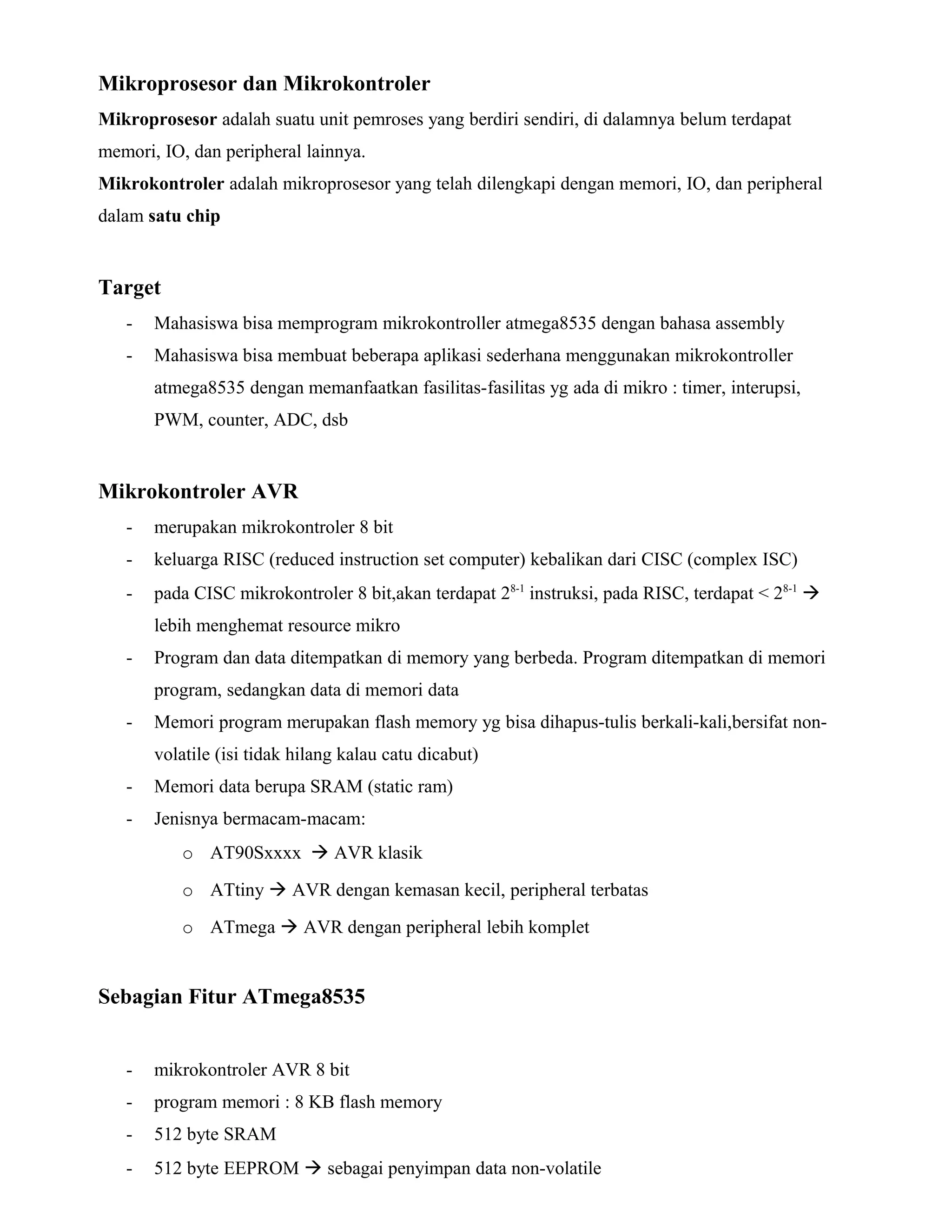 Mikroprosesor dan mikrokontroler | PDF