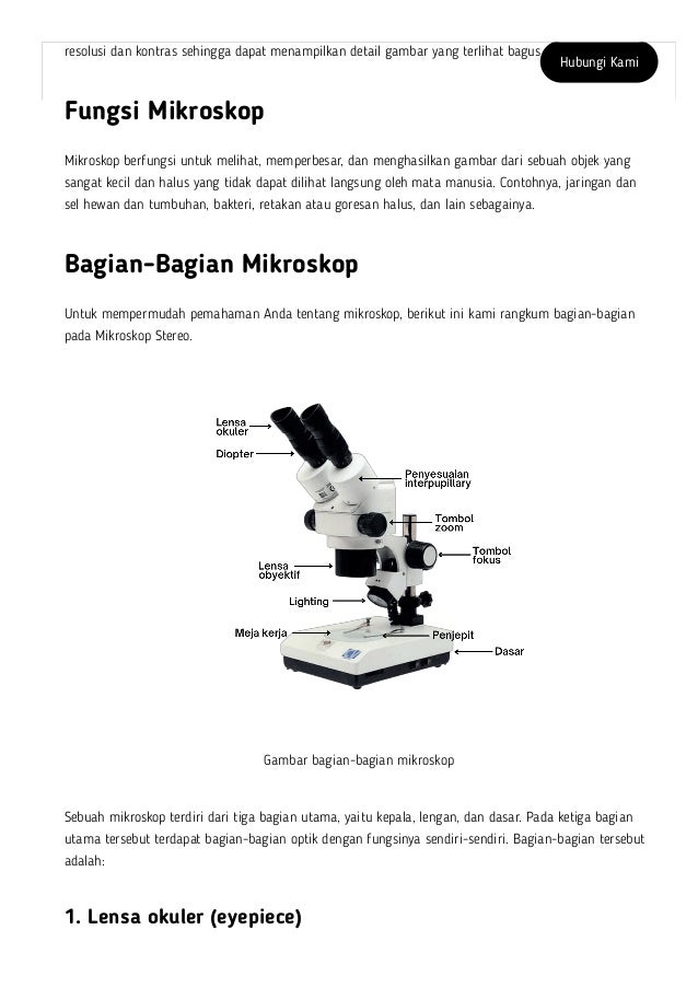 Mikroskop - Jenis dan Contoh Microscope Terbaik | PDF