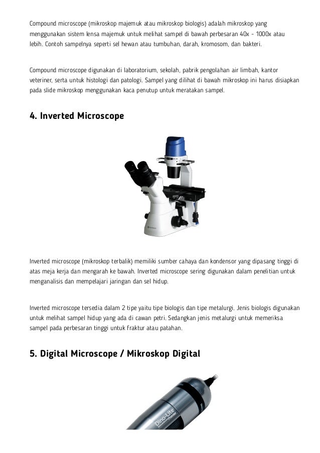 Mikroskop - Jenis dan Contoh Microscope Terbaik | PDF