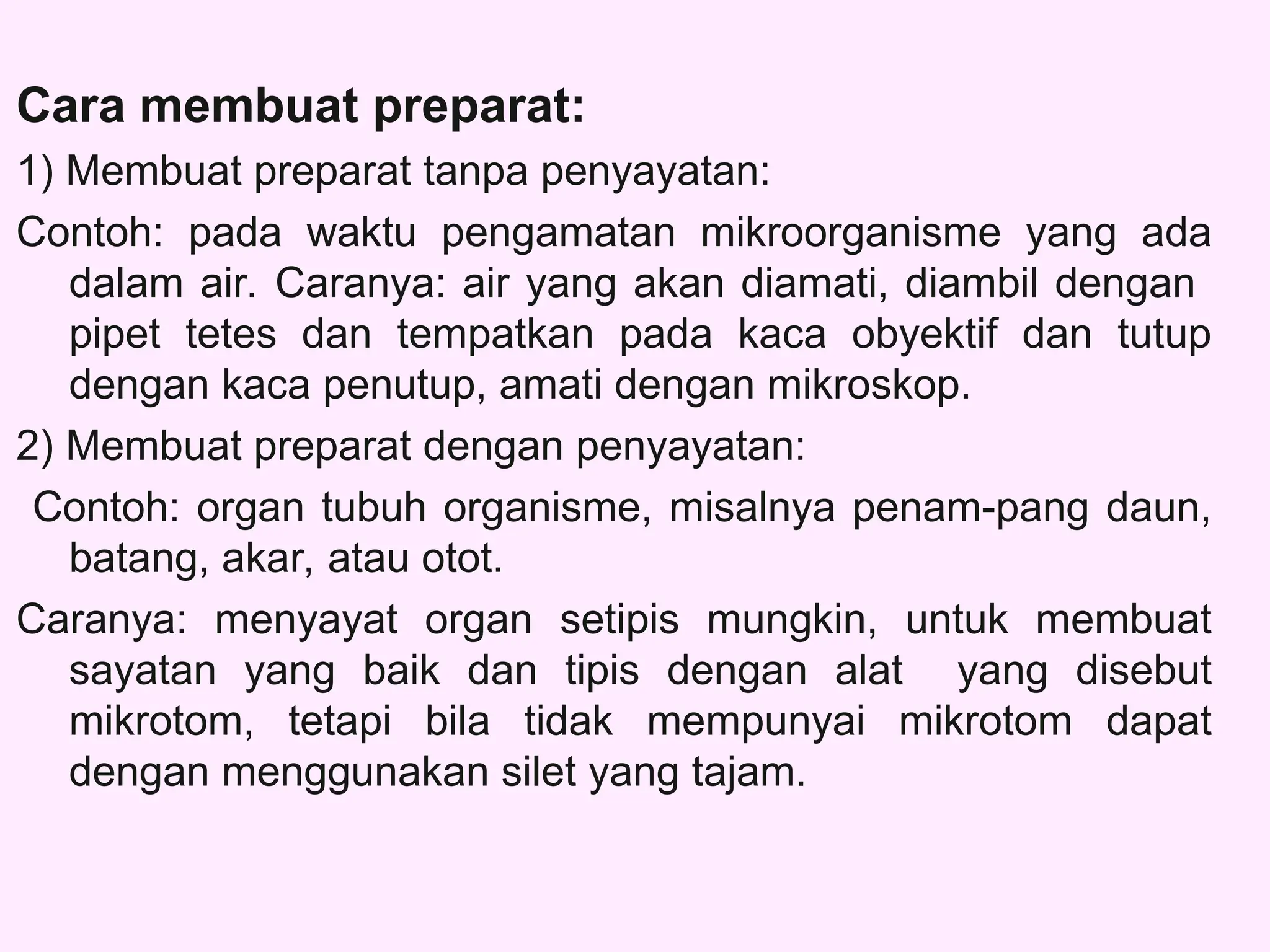 Pengenalan dan bagian bagian dari mikroskop | PPT