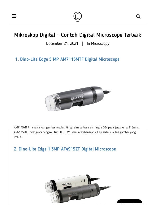 Mikroskop Digital - Contoh Digital Microscope Terbaik | PDF