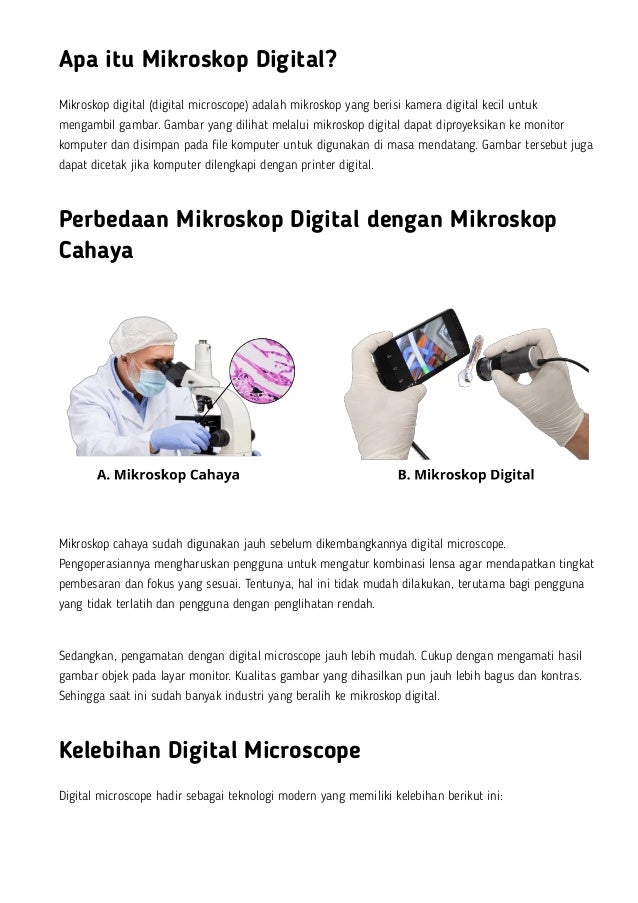 Mikroskop Digital - Contoh Digital Microscope Terbaik | PDF