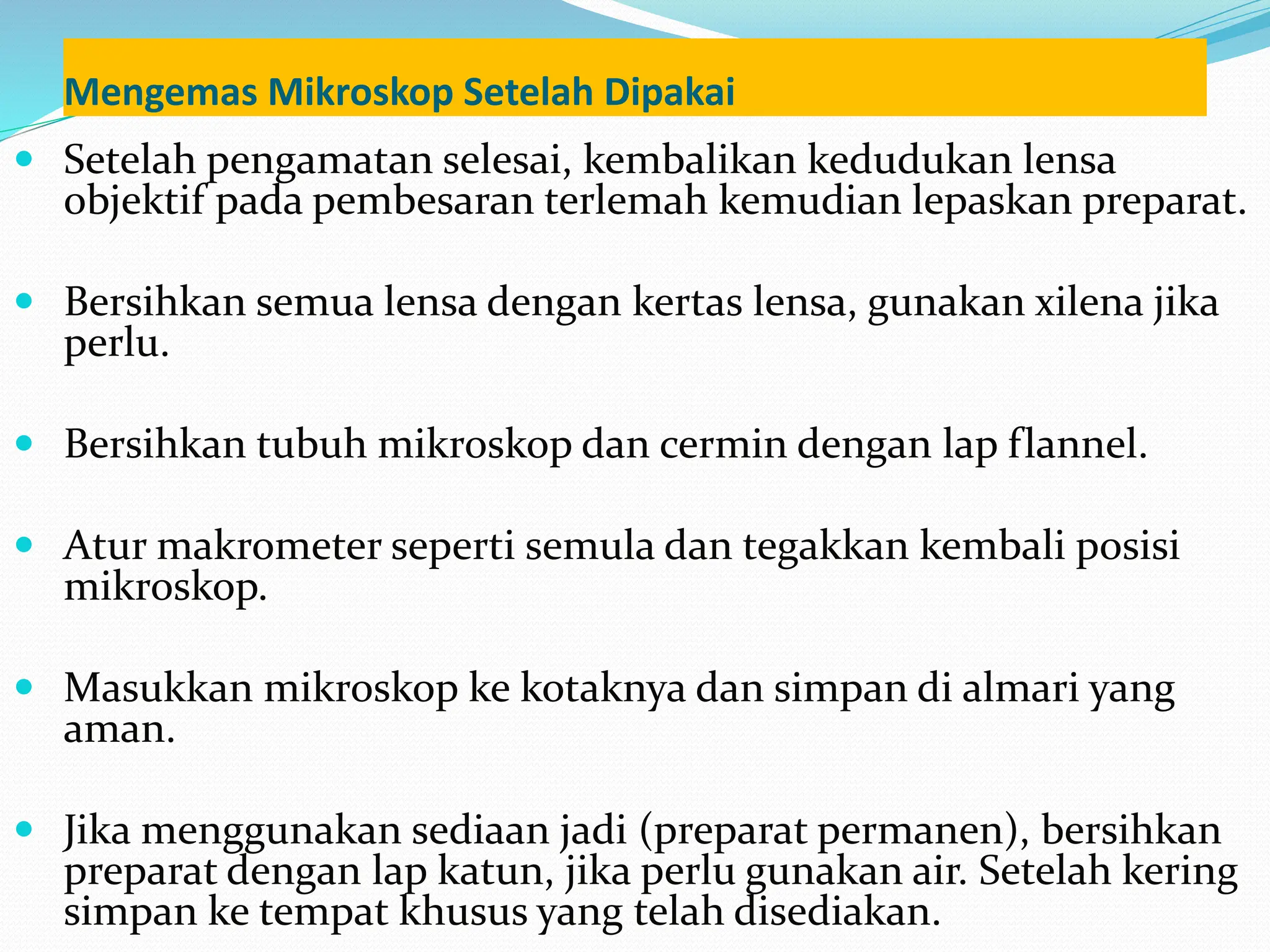 CARA MENGGUNAKAN MIKROSKOP CAHAYA DI LABORATORIUM.pptx