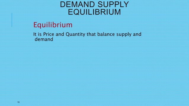 Market Equilibrium (Demand and Supply) | PPT