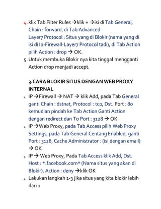 setting mikrotik | PDF