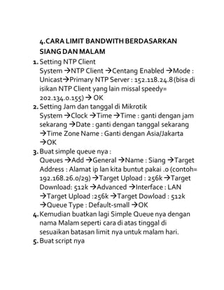 setting mikrotik | PDF