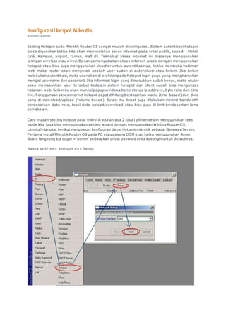 Mikrotik | PDF