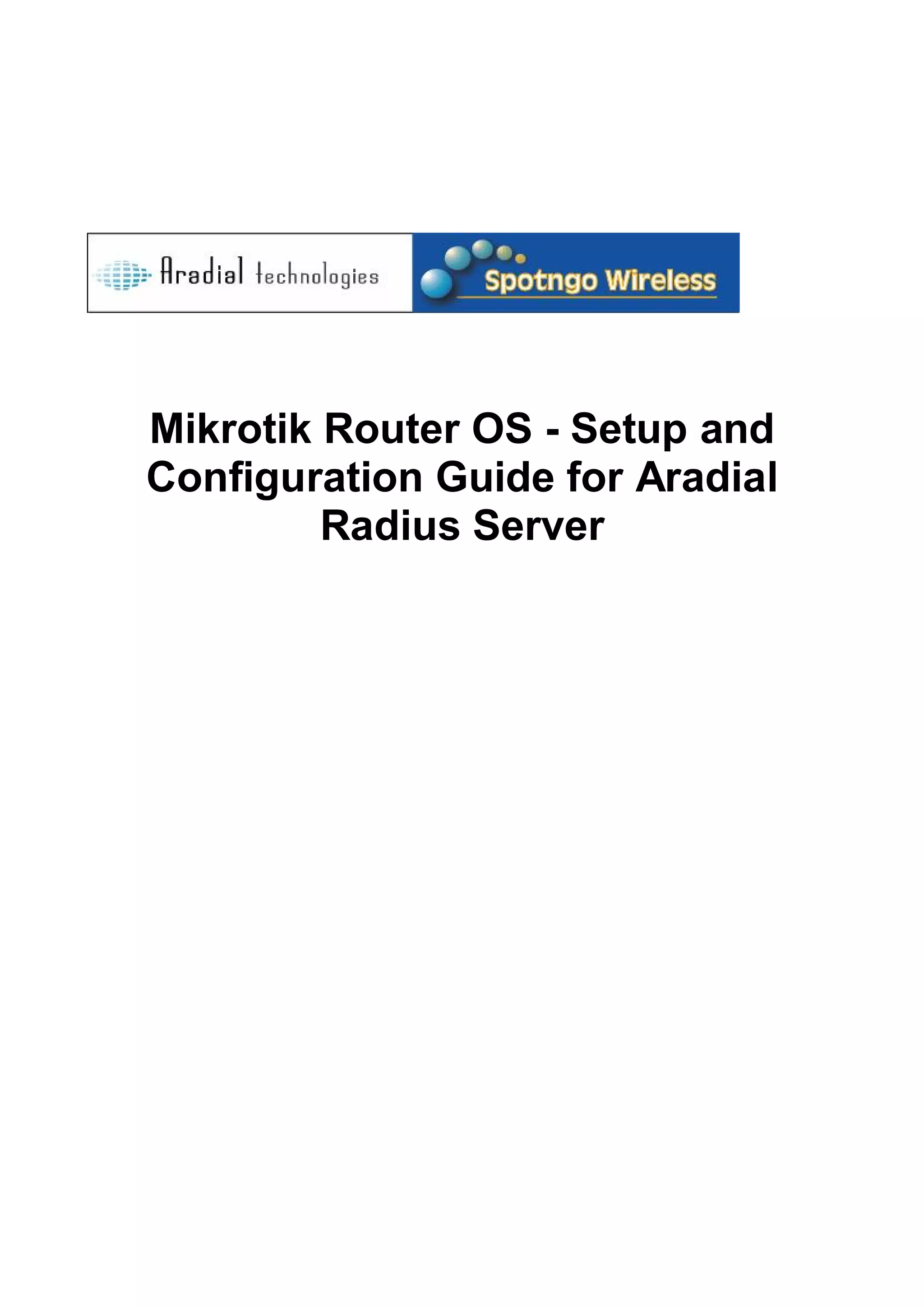 Mikrotik aradial-configuration-guide | PDF