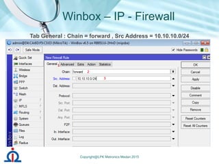 Blokir situs dengan firewall di mikrotik | PPTX