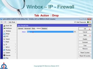Blokir situs dengan firewall di mikrotik | PPTX