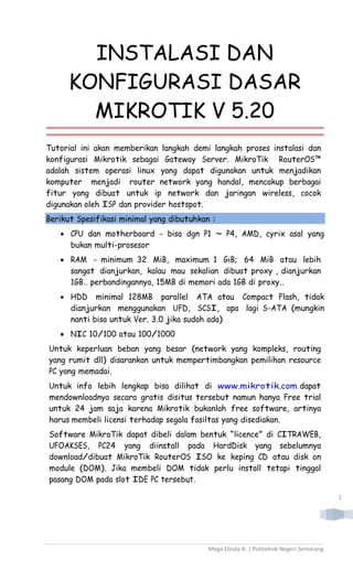 Mikrotik router | PDF