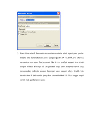 Mikrotik tutorial dude | DOC
