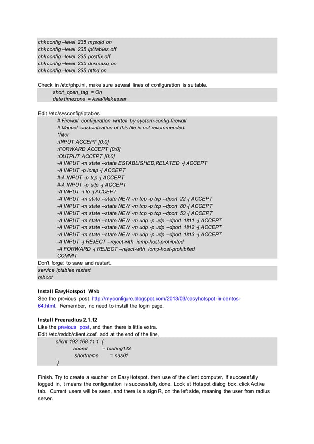 Mikrotik And Easy Hotspot As Hotspot Billing System Docx Computer Networking Computing