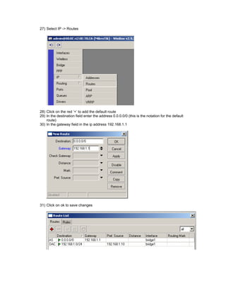 Mikrotik ap setup | PDF