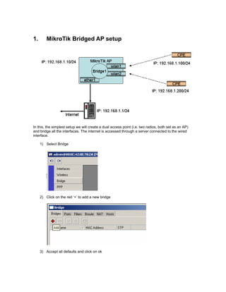 Mikrotik ap setup | PDF
