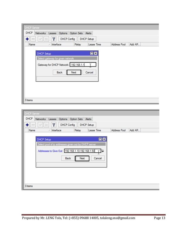 Mikrotik basic configuration | DOCX