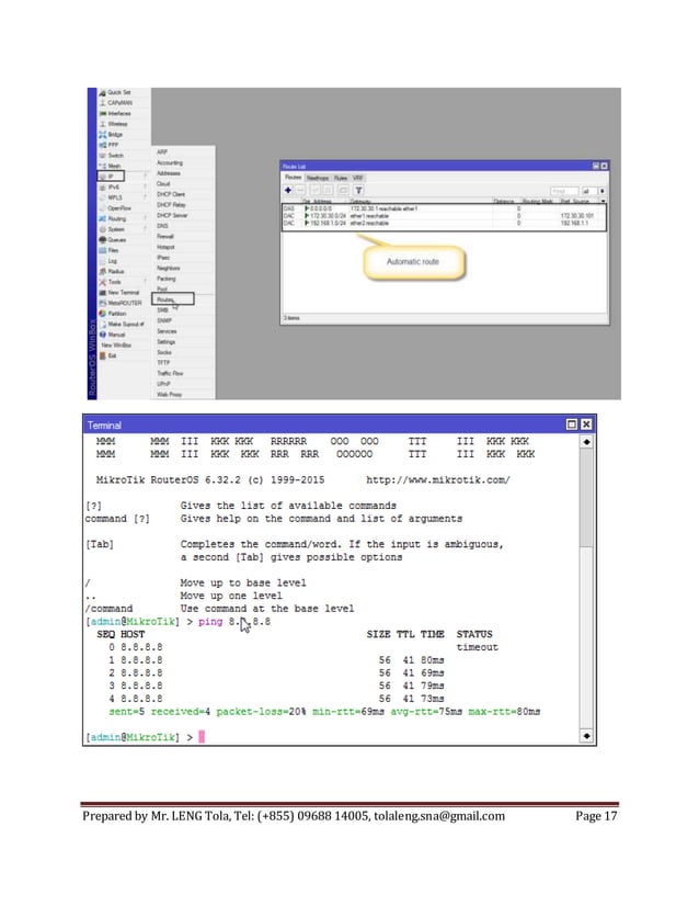 Mikrotik basic configuration | DOCX