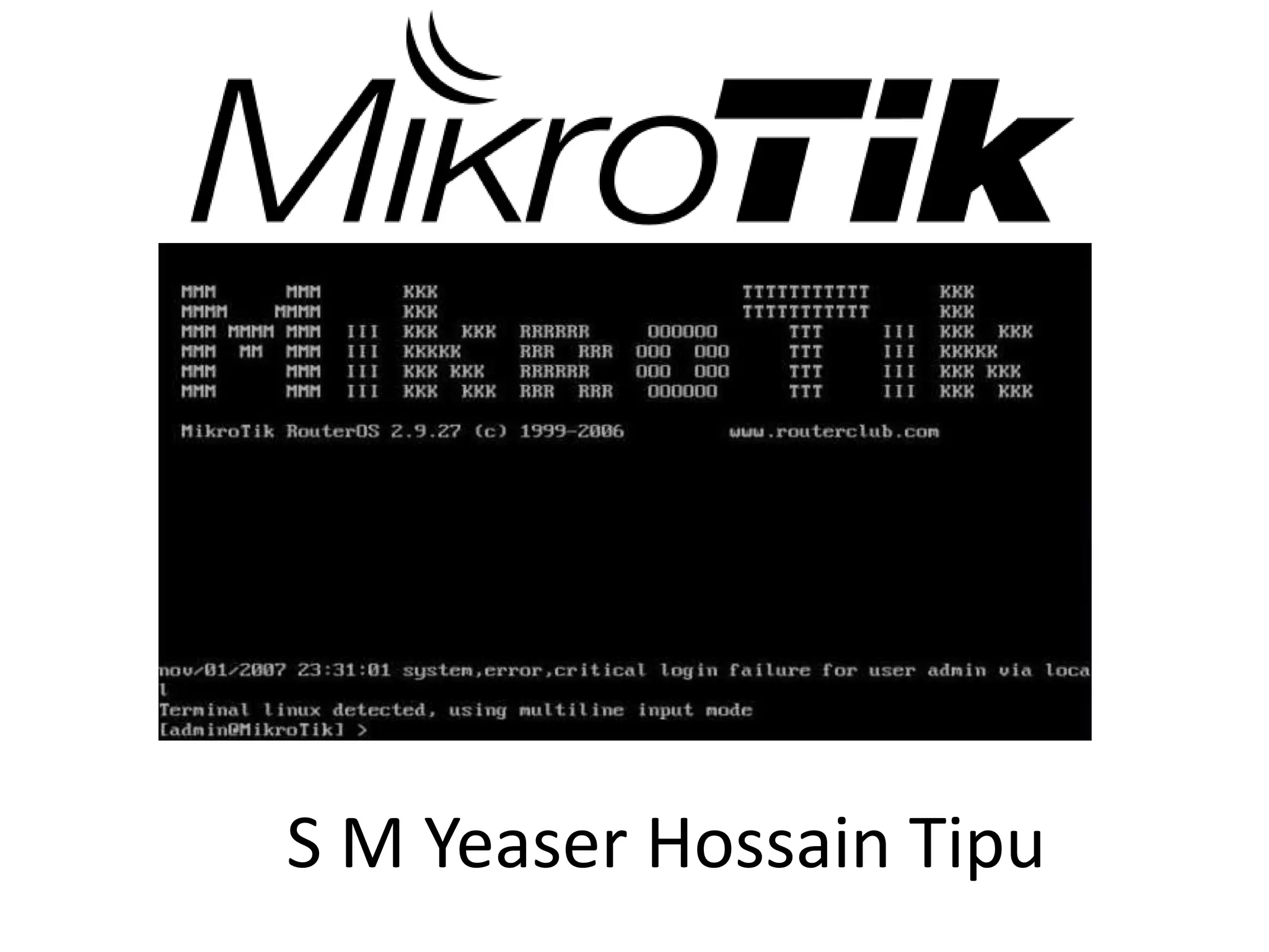 Mikrotik link redundancy solution | PPT