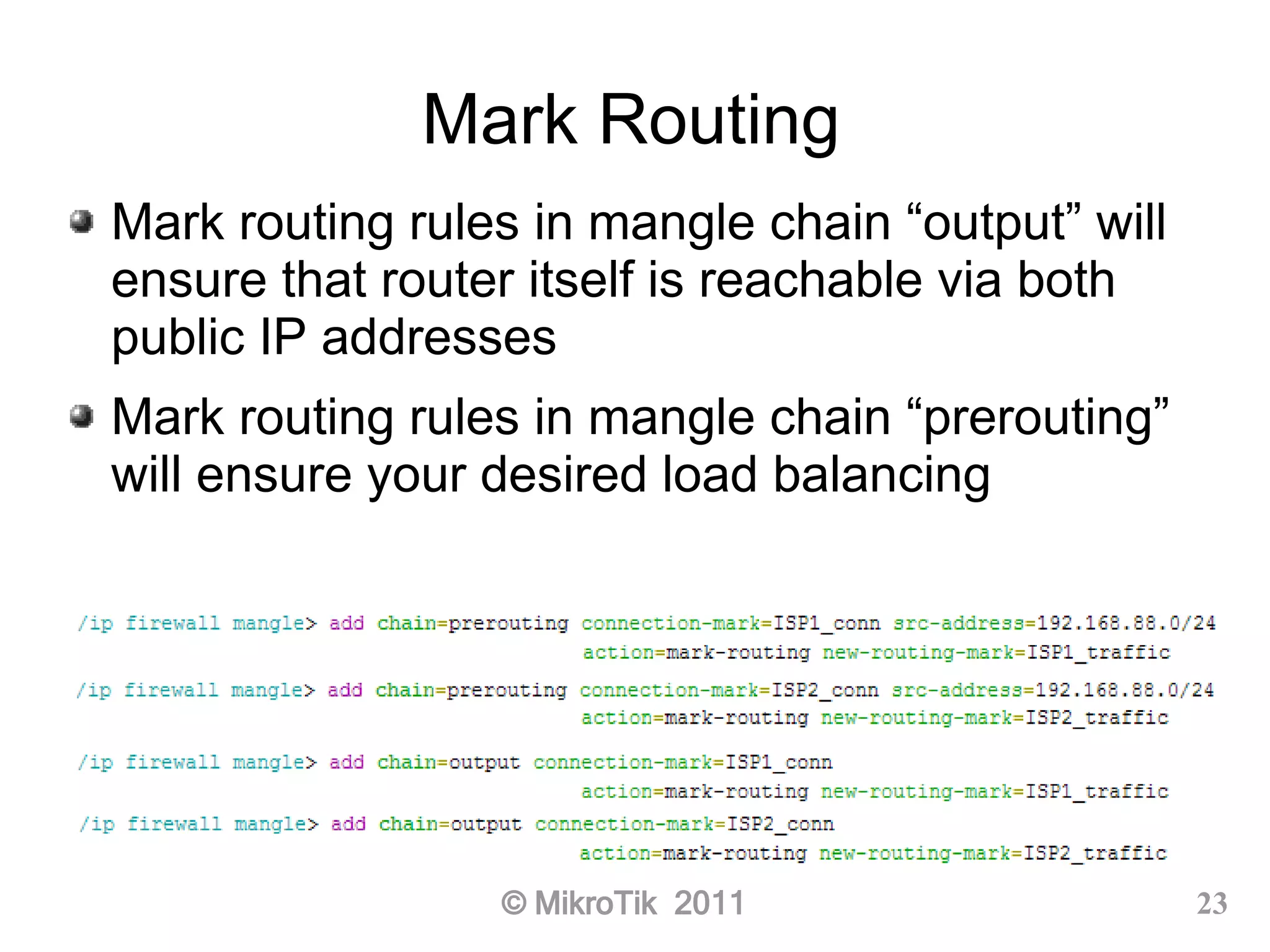 Mikrotik load balansing | PDF