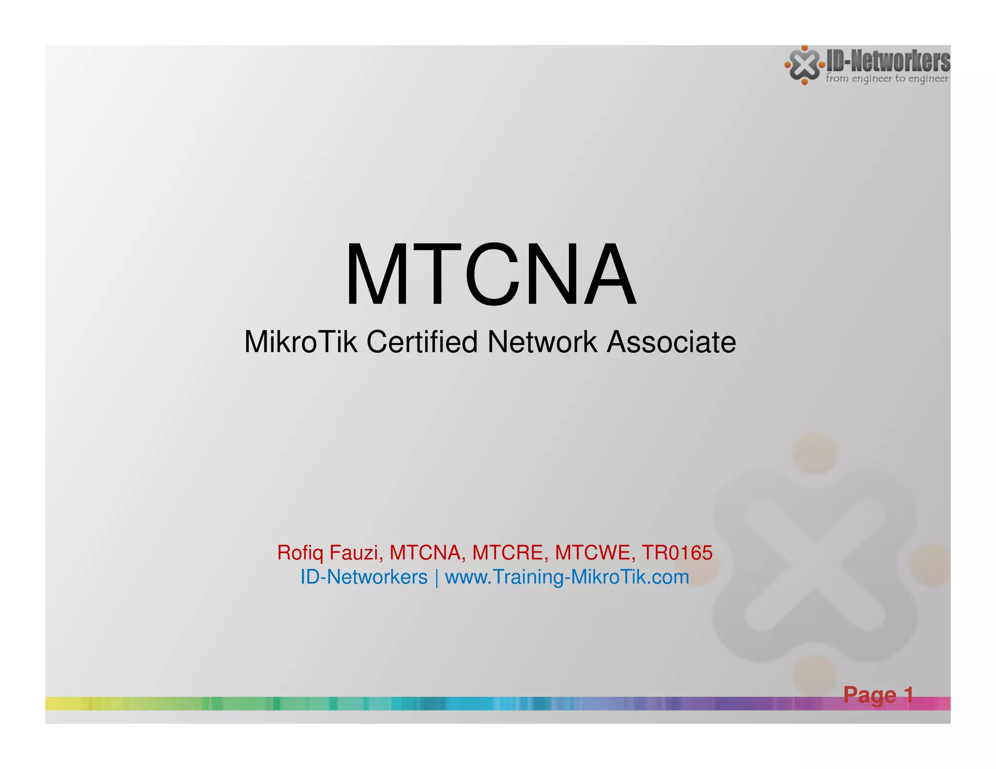 (Mikrotik)MTCNA presentation Material-IDN | PDF