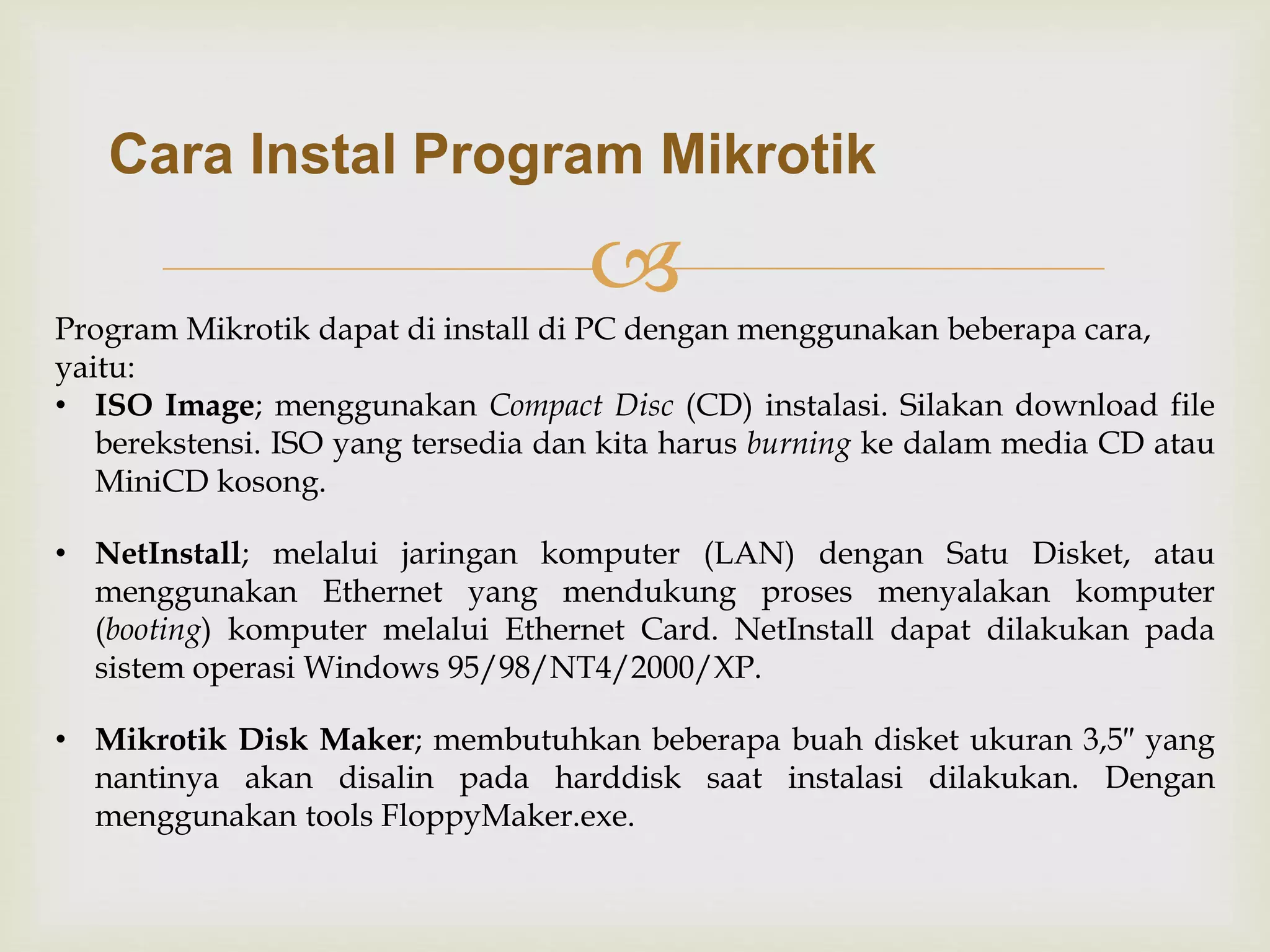Mikrotik ppt | PPTX