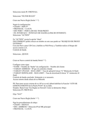 Manual Mikrotik | DOCX