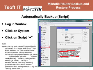 Mikrotik router backup and restore process | PPT