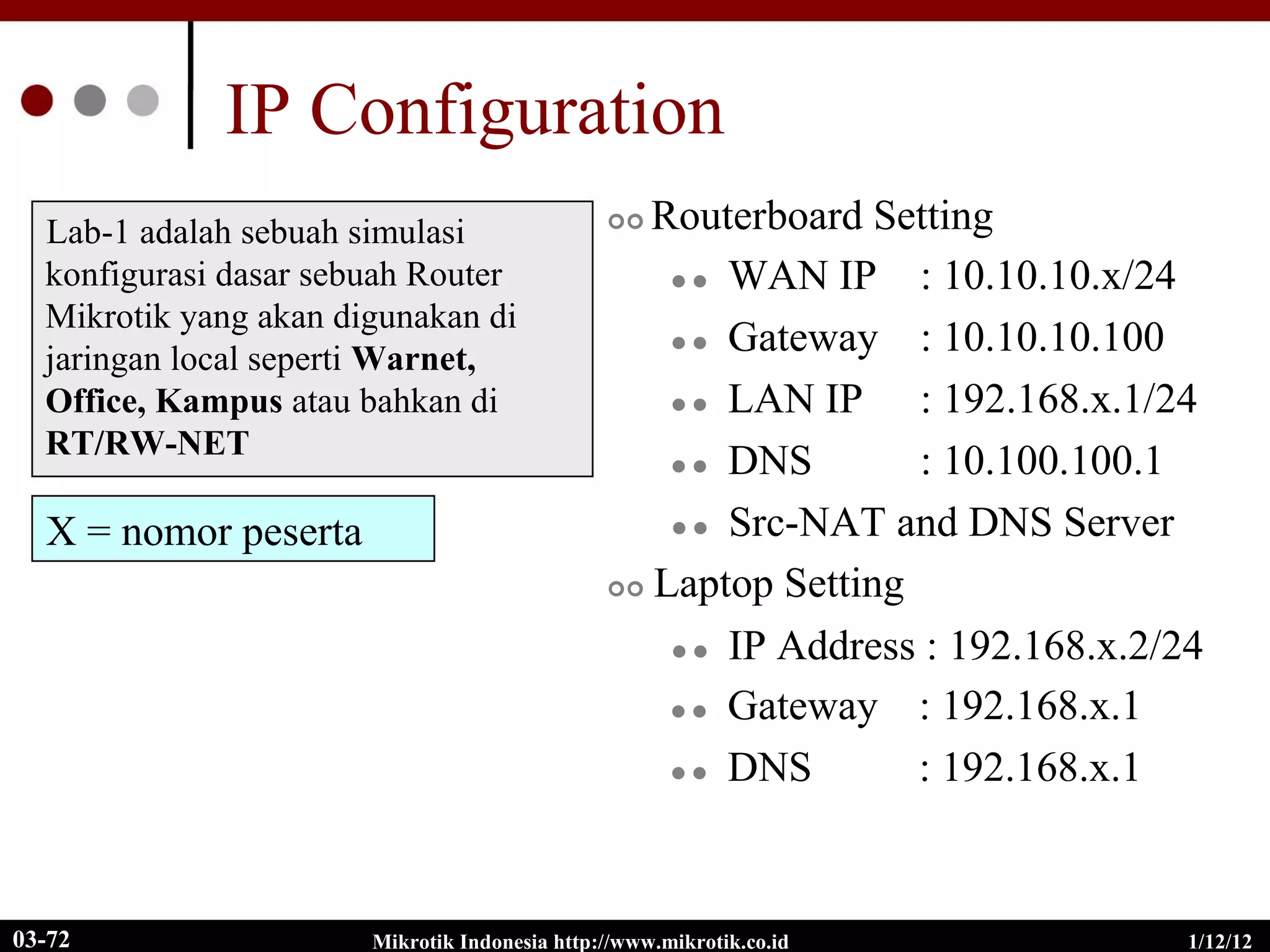 Mikrotik Router OS - Basic Configuration [Part-1] | PPT
