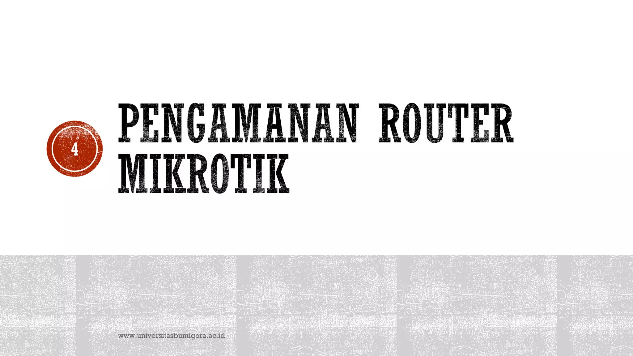 MikroTik RouterOS Security Automation With Ansible | PPT