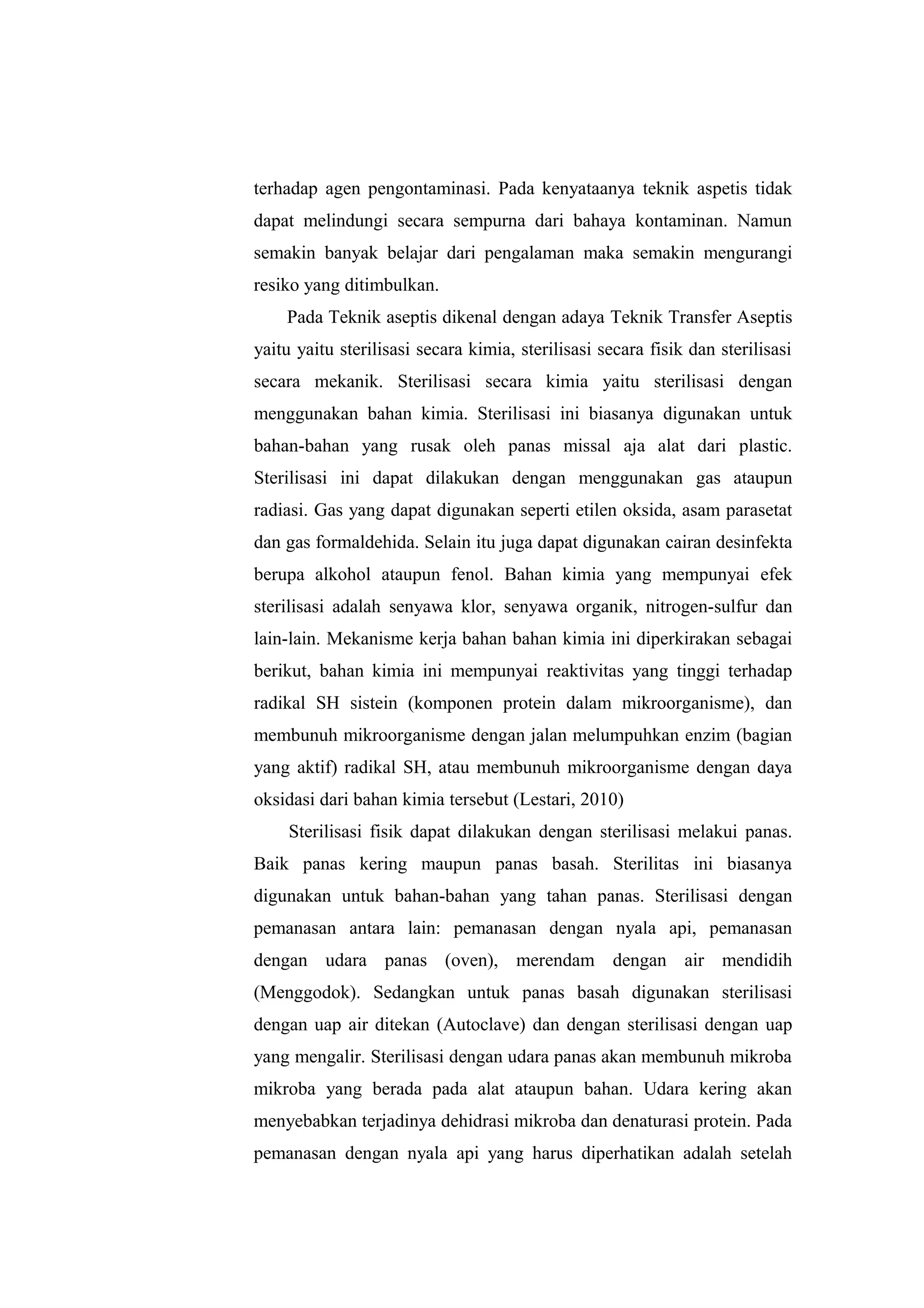 ITP UNS SEMESTER 2 Mikum acara 1 Pengenalan alat dan teknik aseptis | DOC