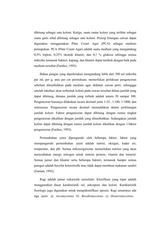 ITP UNS SEMESTER 2 Mikum acara 3 Perhitungan Mikroba | DOC