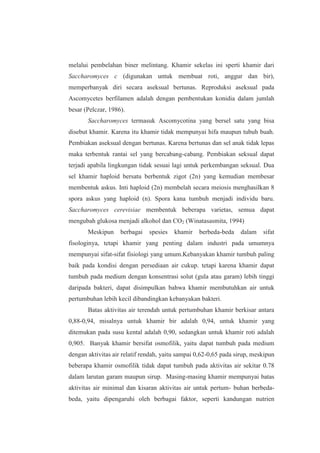 ITP UNS SEMESTER 2 Mikum acara 5 Pengecatan Sederhana Sel Khamir | DOCX