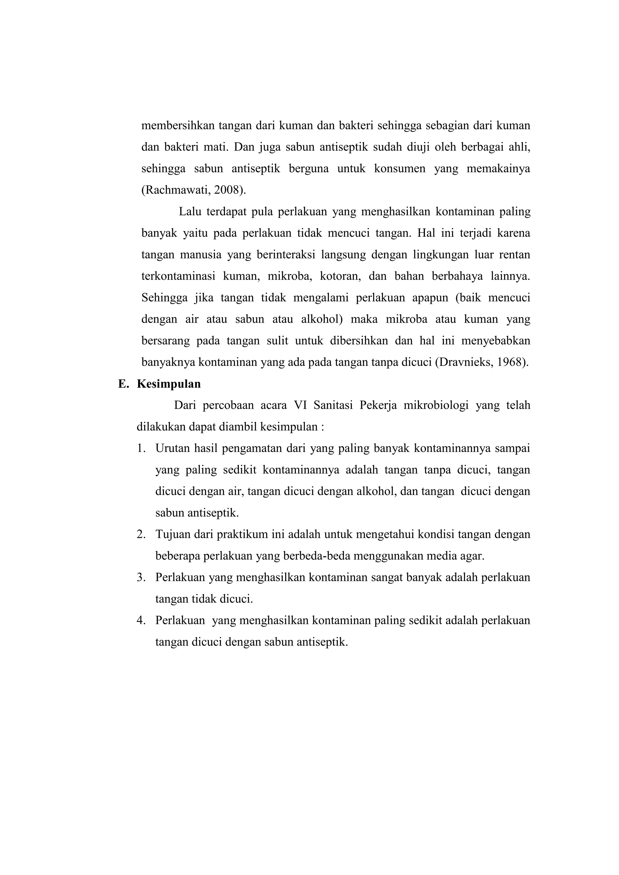 ITP UNS SEMESTER 2 Mikum acara 6 Sanitasi Pekerja | DOCX