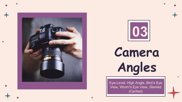 Media information literacy (Camera Technique) | PPTX | Cameras and ...