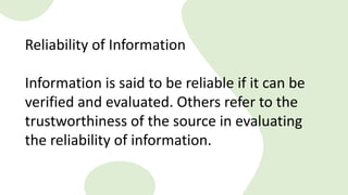 MIL- Media and information literacy chap 5 | PPT