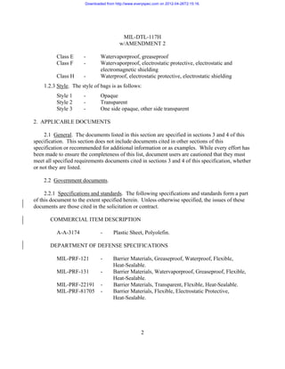 Mil dtl-117 h-amendment-2 military packaging | PDF