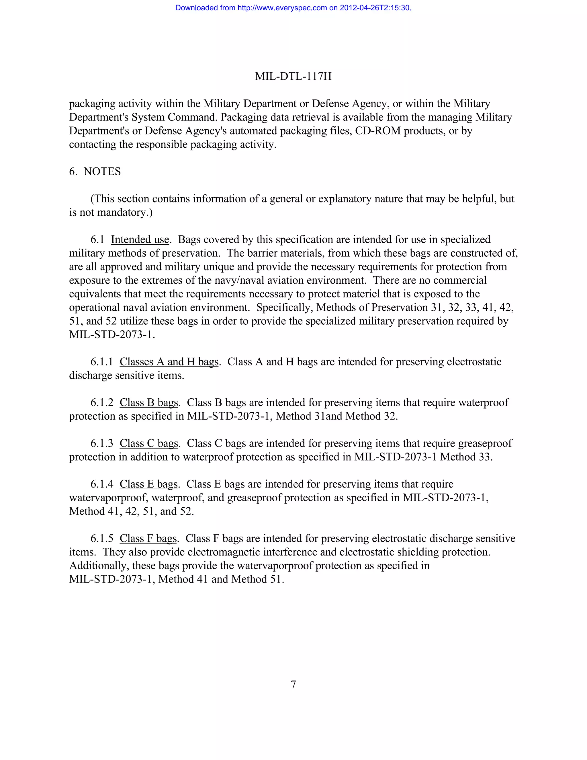 Mil dtl-117 h Military Packaging | PDF
